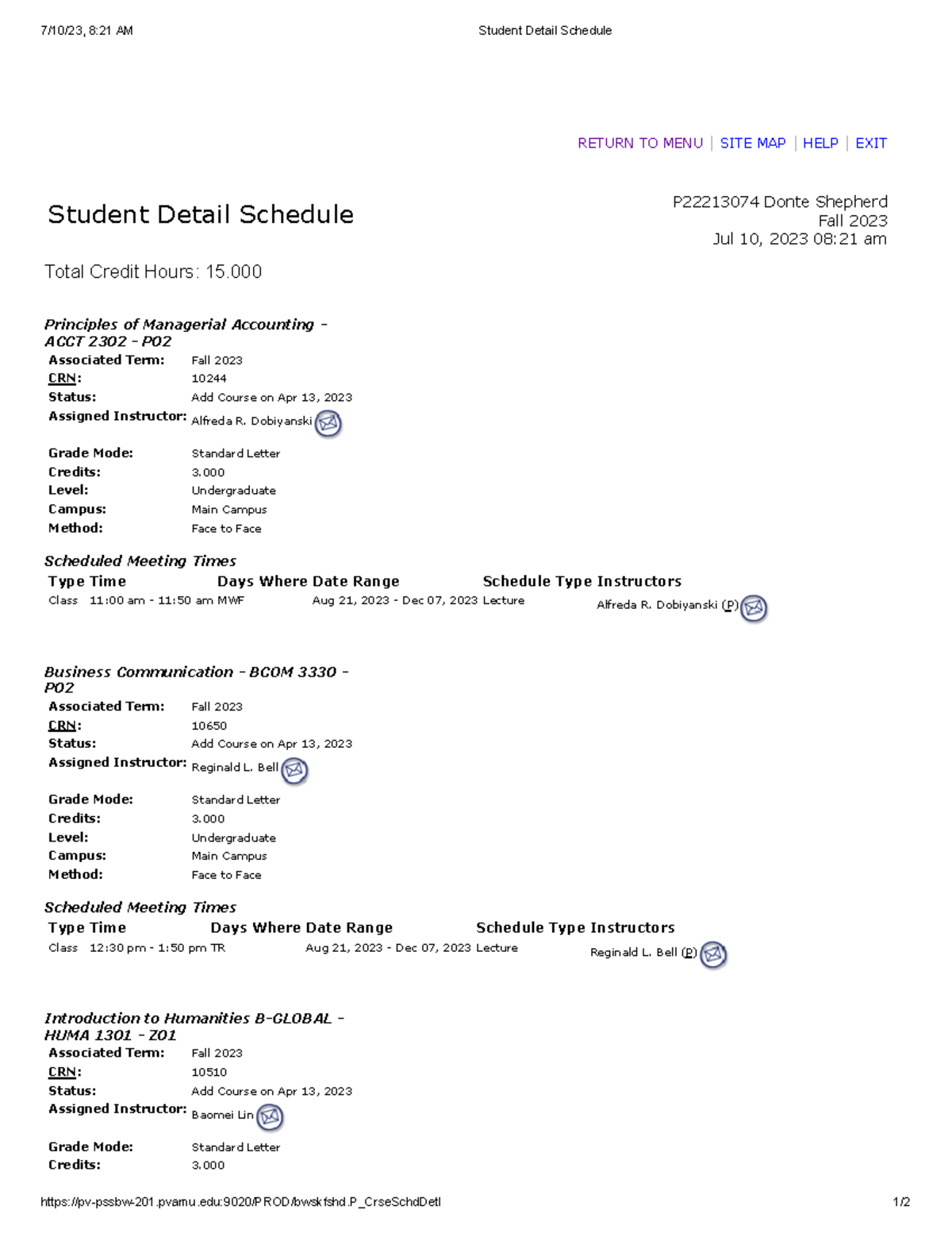 Student Detail Schedule - 7/10/23, 8:21 AM Student Detail Schedule ...