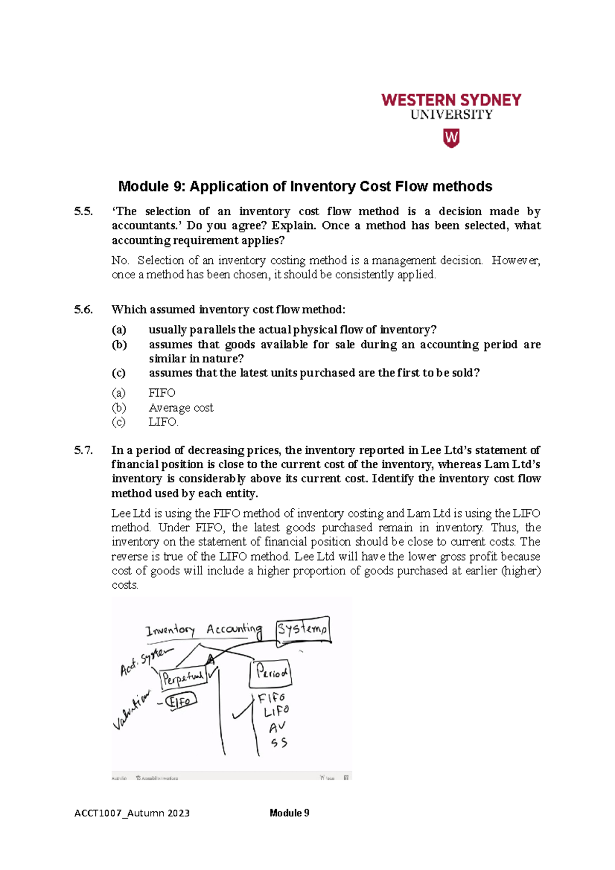 Module 9 Discussion questions solutions - Module 9: Application of ...