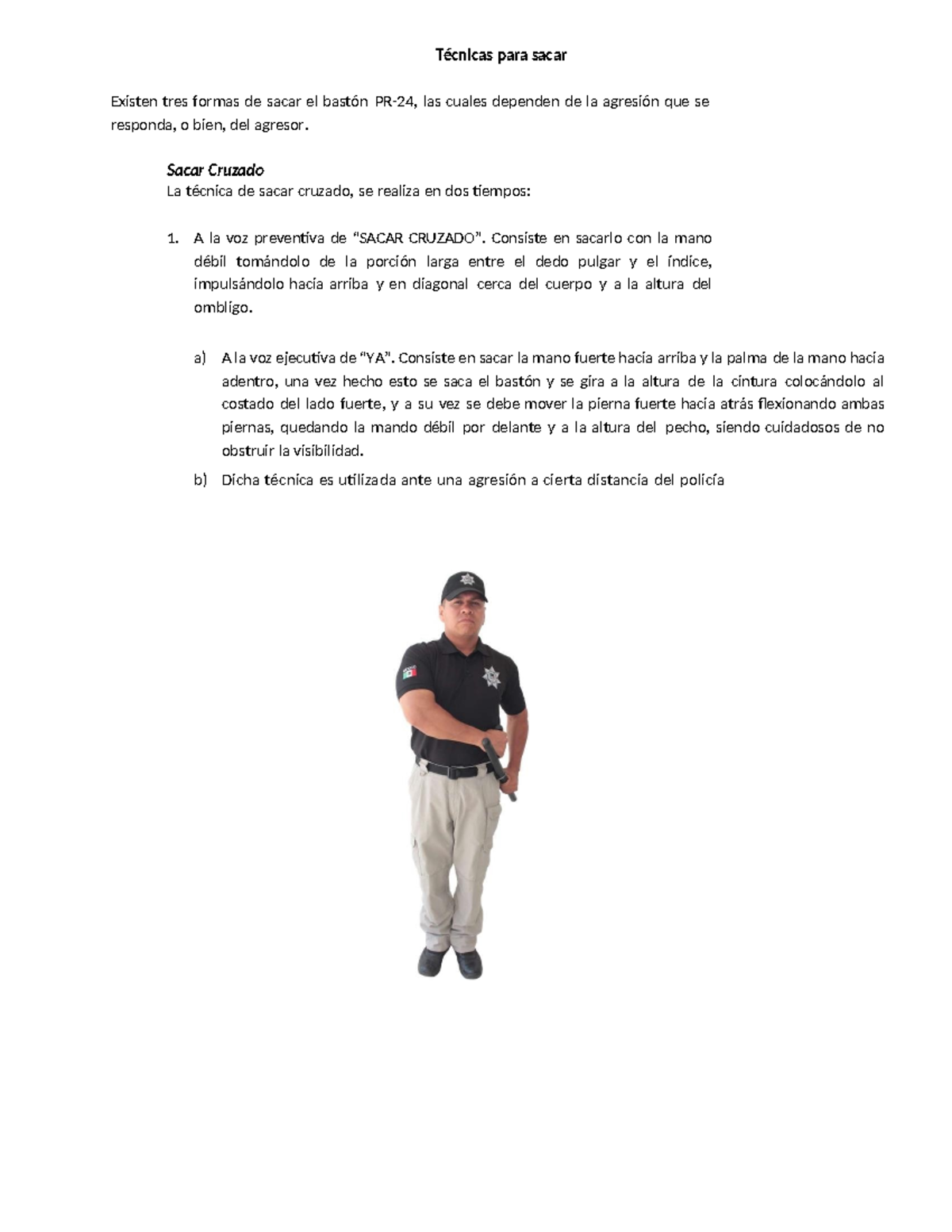 Tecnicas PR-24 - JUAN ANTONIO HERNANDEZ - Técnicas para sacar Existen ...