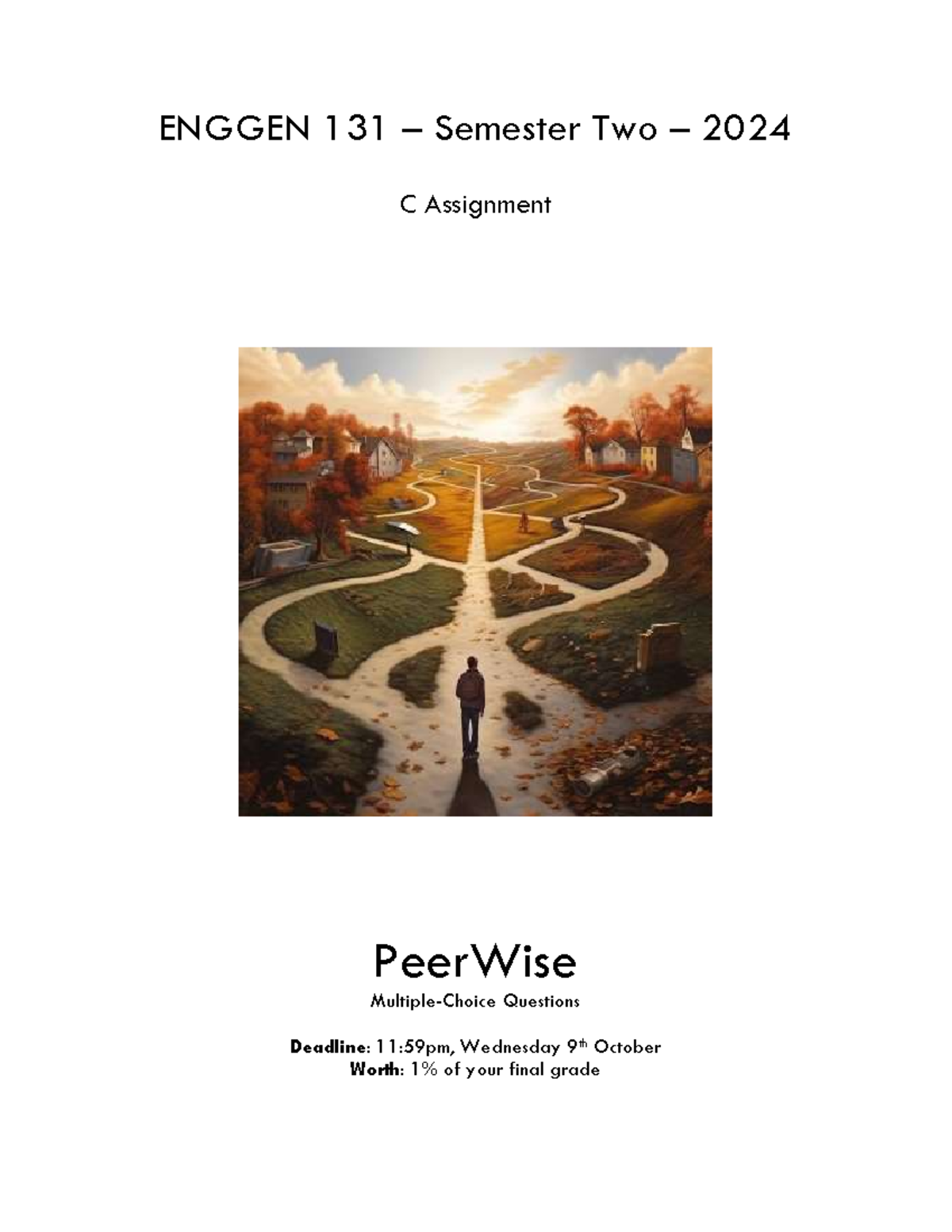 Peer Wise Assignment - ... - ENGGEN 131 – Semester Two – 2024 C ...