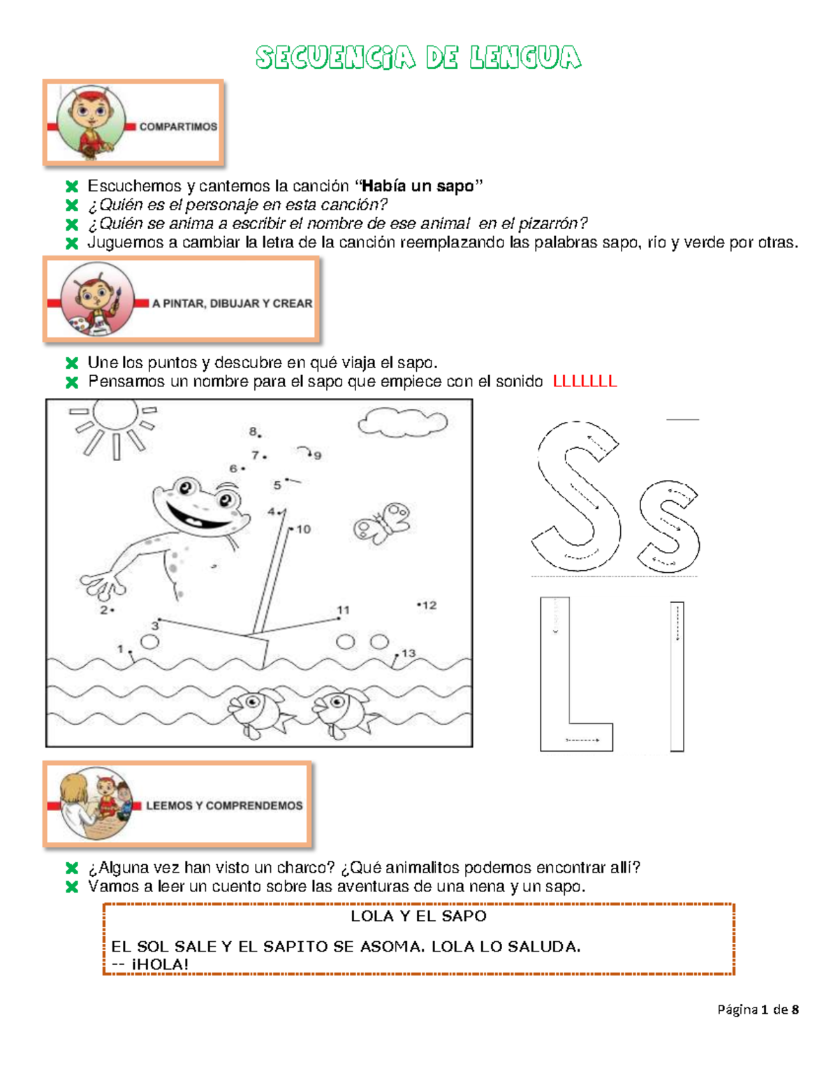 Letras S y L - Secuencia didáctica primer ciclo - SECUENCIA DE LENGUA ...
