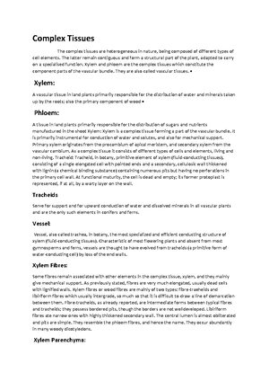 Complex Tissues-5 - types of tissues ,their structure and functions in ...