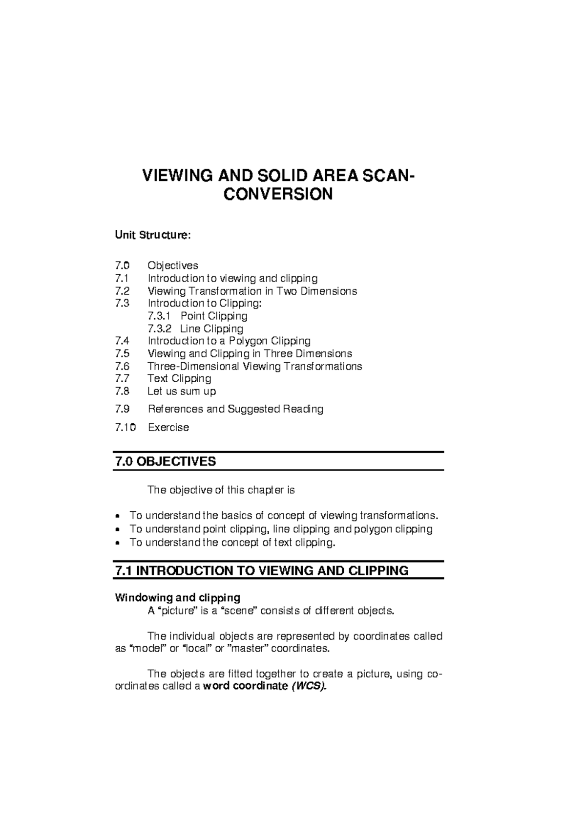 Unit 5 - Viewing And Solid Area Scan-Conversion - VIEWING AND SOLID AREA SCAN- CONVERSION Unit ...