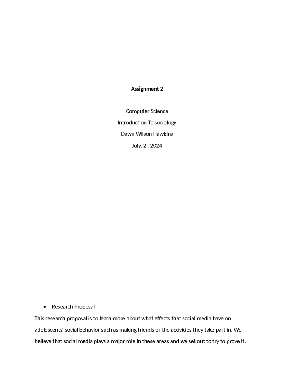 Assignment 2 - This is the essay for unit two - Assignment 2 Computer ...
