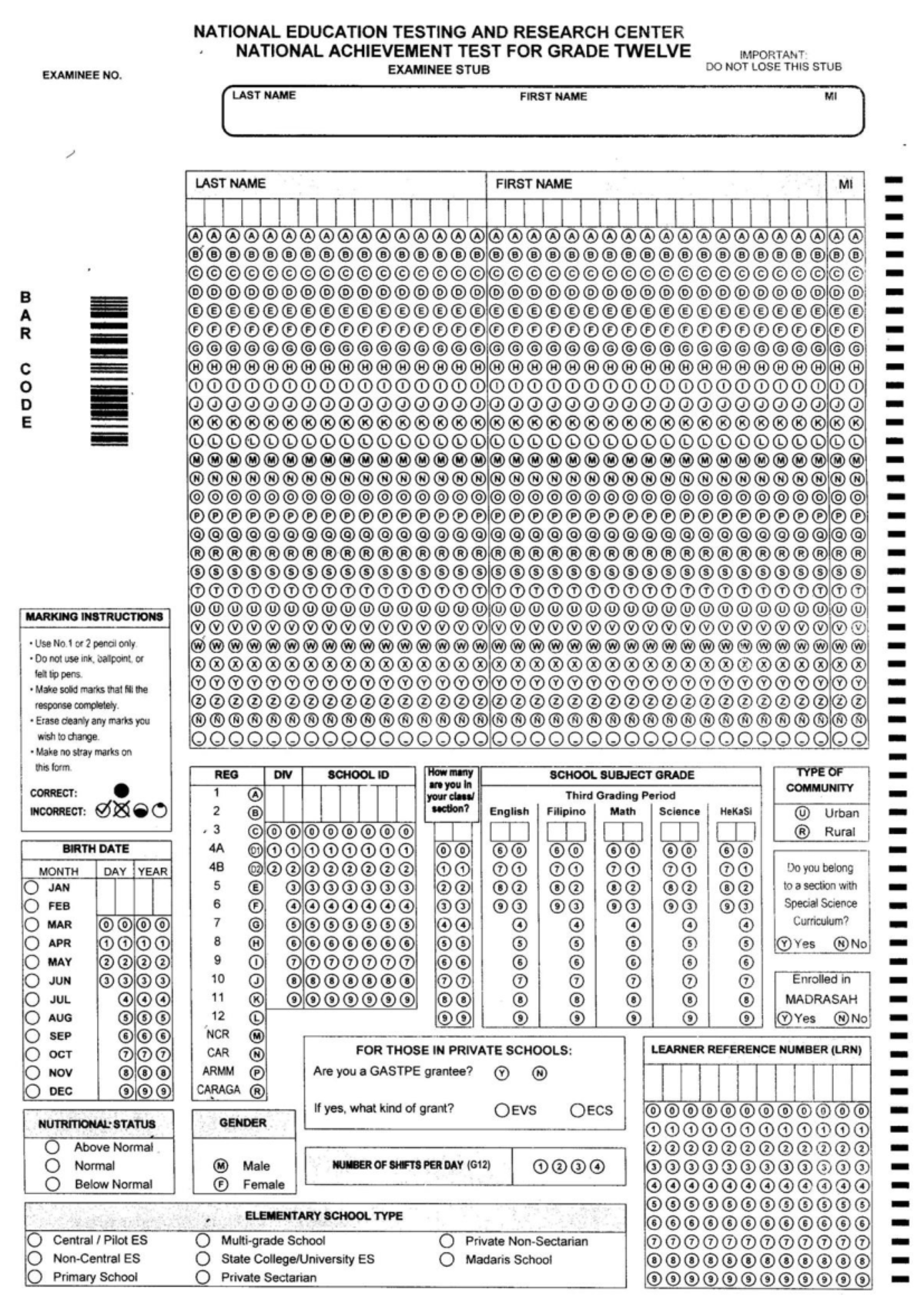 NAT-Answer-Sheet - reviewer - bs civil engineering - Studocu