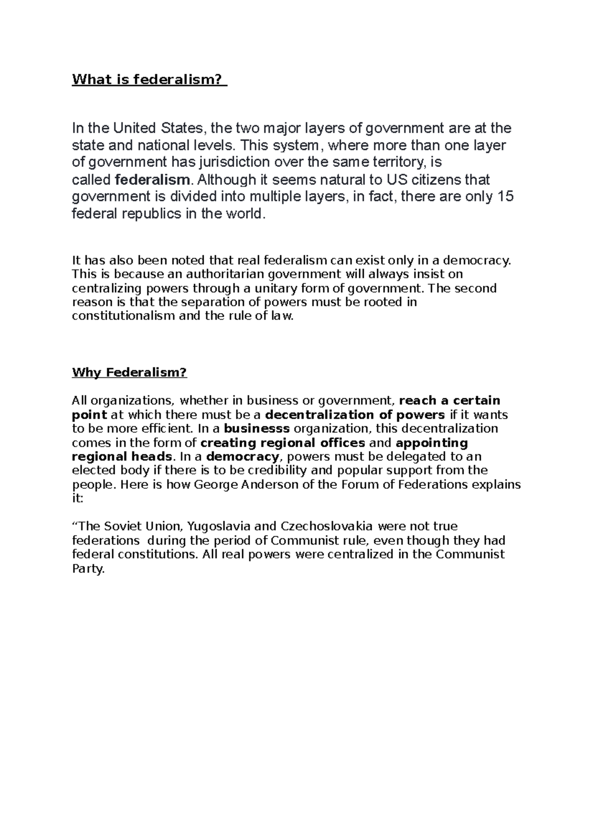 What is federalism - dyfugihoj - What is federalism? In the United ...