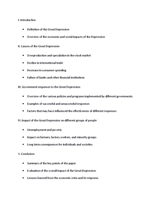 Great Depression final essay 2 - Great Depression Final Essay The Great ...