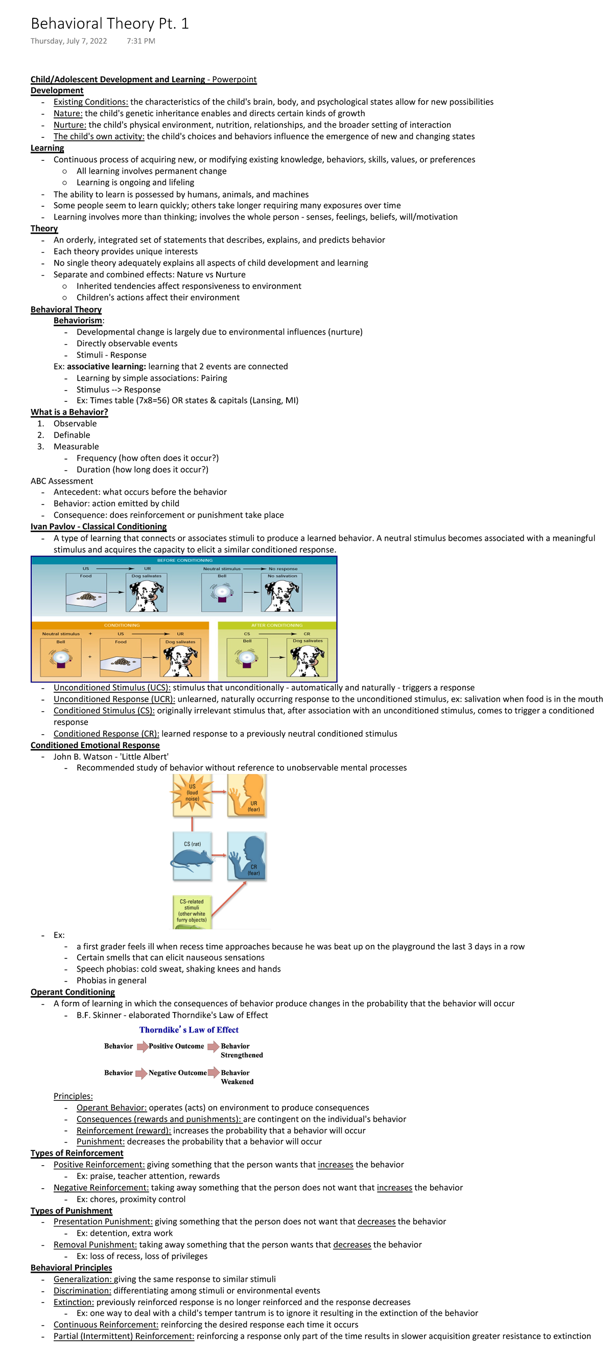 Behavioral Theory Pt. 1 - Child/Adolescent Development and Learning ...