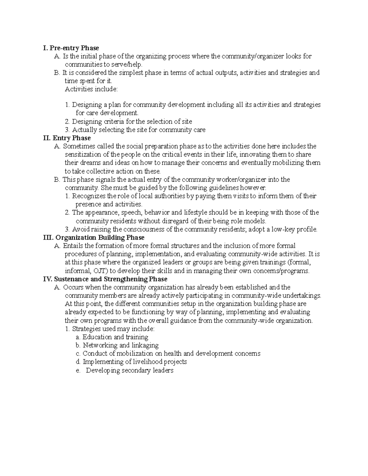 Community Organizing Participatory Action Research - I. Pre-entry Phase ...