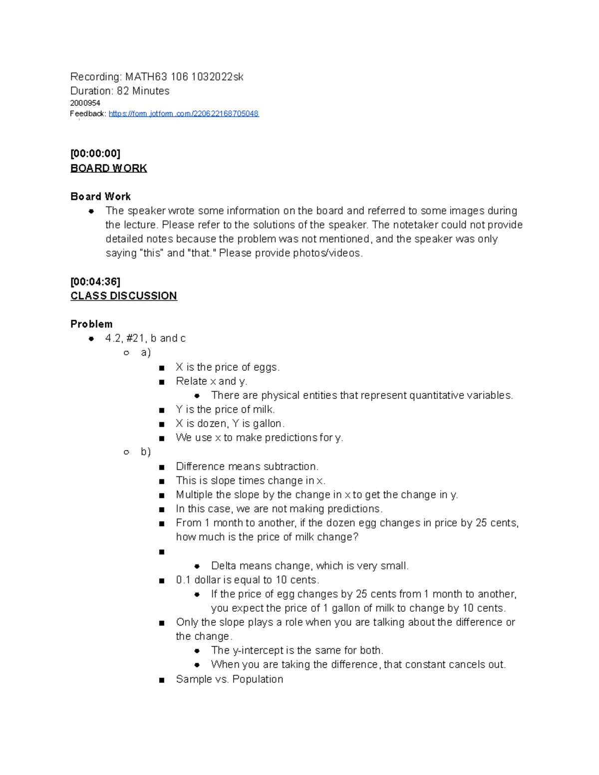 MATH63 106 1032022 sk - Math 63 elementary statistics - Recording ...