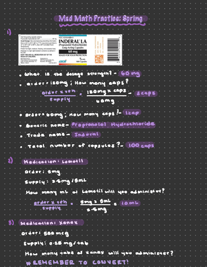 Med Math Practice Problems - The physician orders Wellcovorin 1mg IM ...