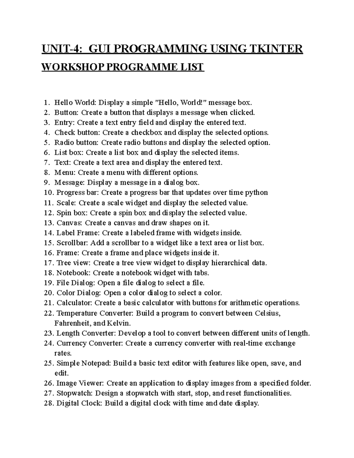 Advance Python Training - UNIT-4: GUI PROGRAMMING USING TKINTER ...