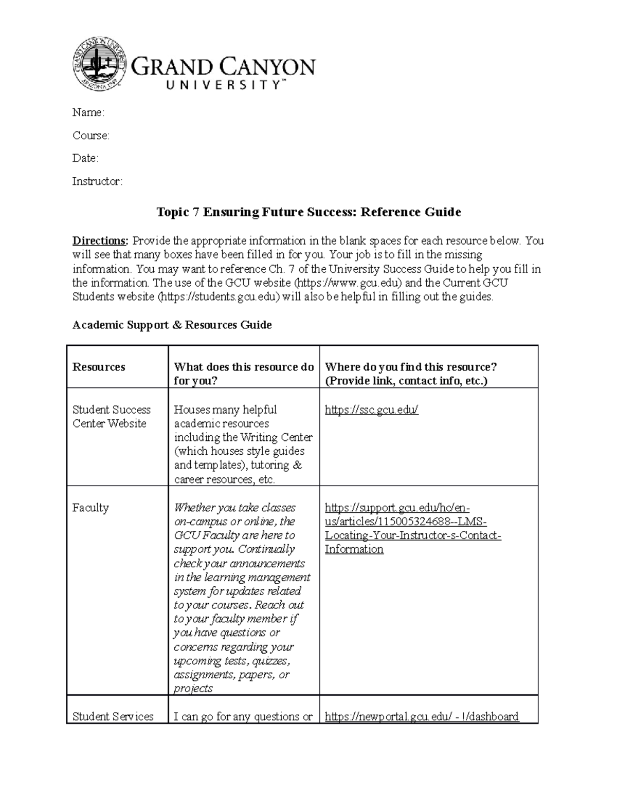 UNV-103-T7-Reference Guide-Online- alexis smalley beasley - Name ...