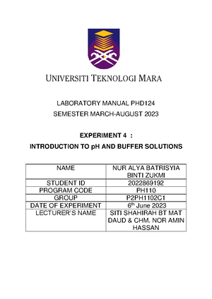 EVT638 LAB Manuals - EVT ENVIRONMENTAL MICROBIOLOGY AND BIOTECHNOLOGY ...