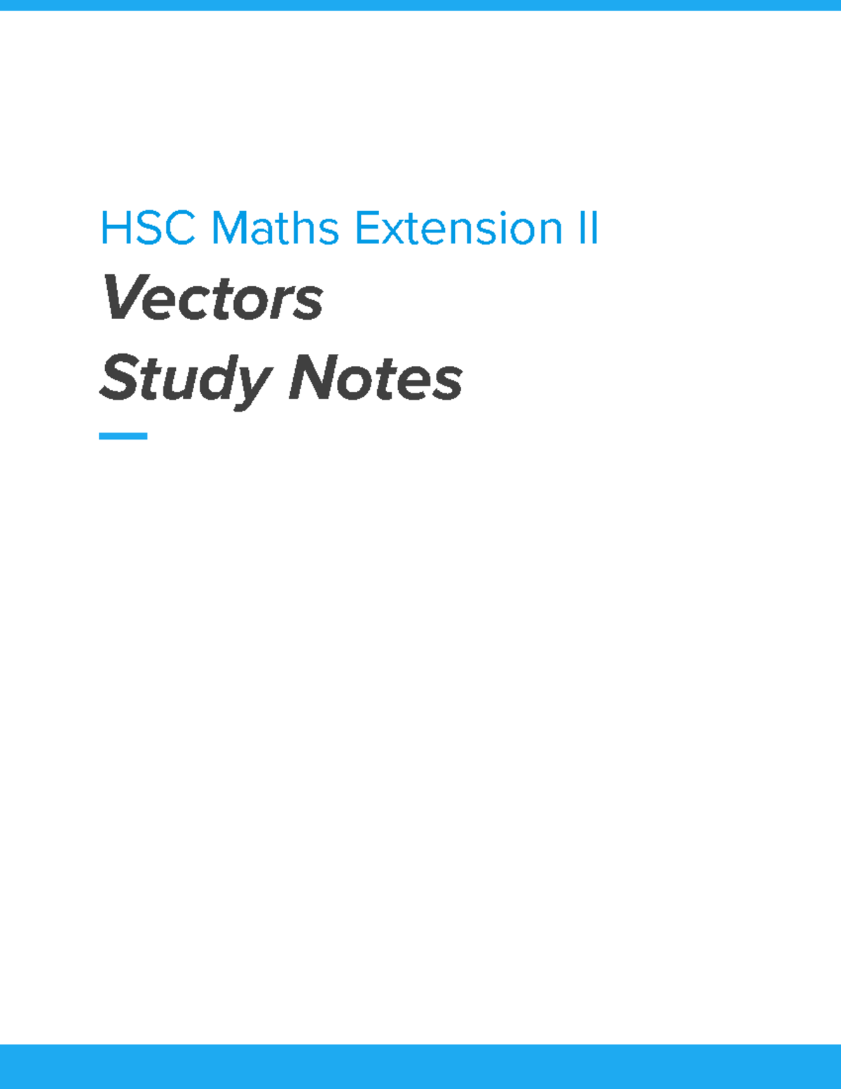 Vectors Study Notes - HSC Maths Extension II Vectors Study Notes ...