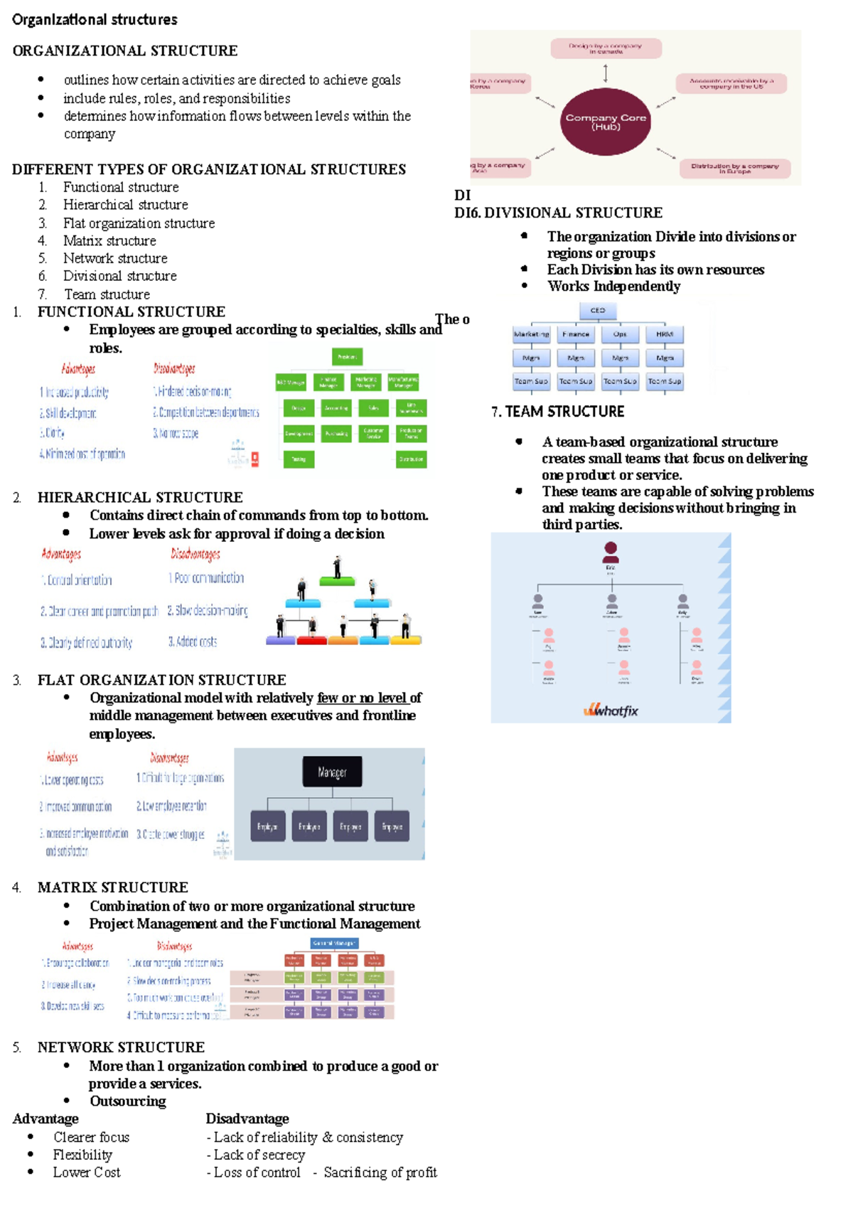 Orgstruc - Organizational structures ORGANIZATIONAL STRUCTURE outlines ...