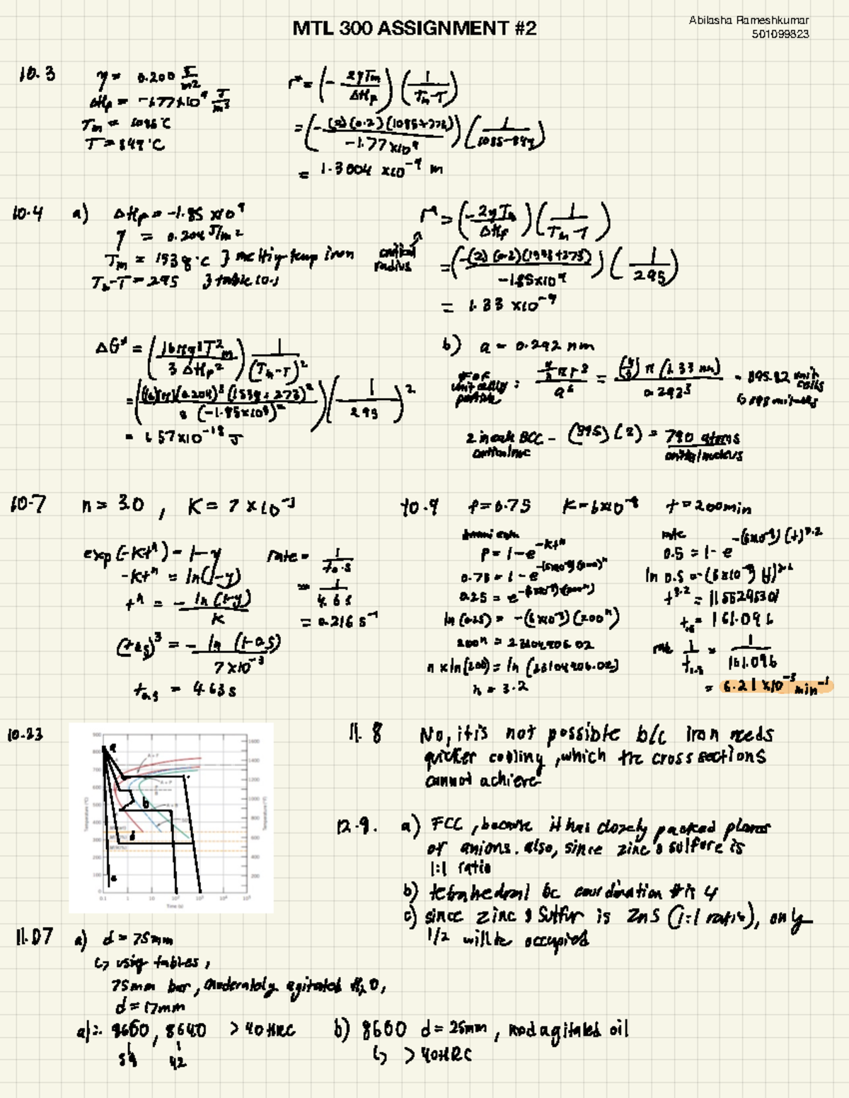 MTL300 Assignment #3 - MTL 300 ASSIGNMENT Abilasha Rameshkumar 501099823 10. 3 y = 0. 200 I r ...