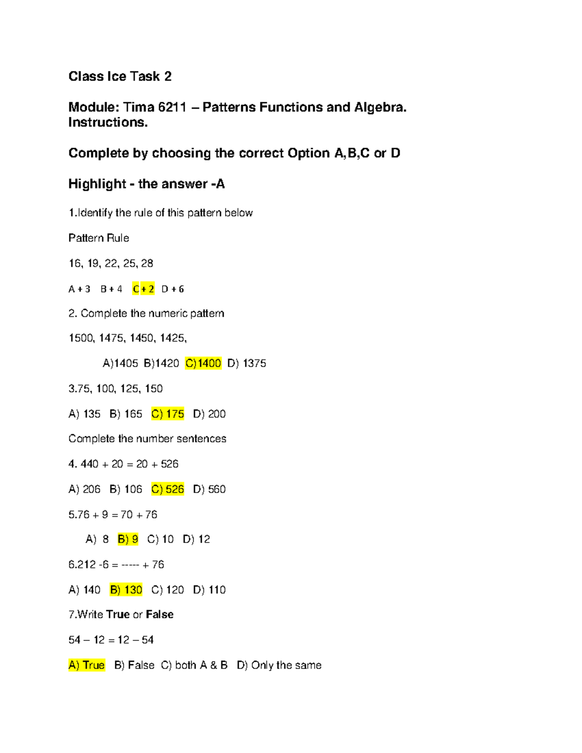 Class Ice Task 2 - A compulsory ice tasks which need to be completed ...