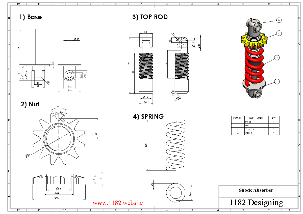 5 - cad description - 1182 Designing A A B B C C D D E E F F G G 30° 60 ...