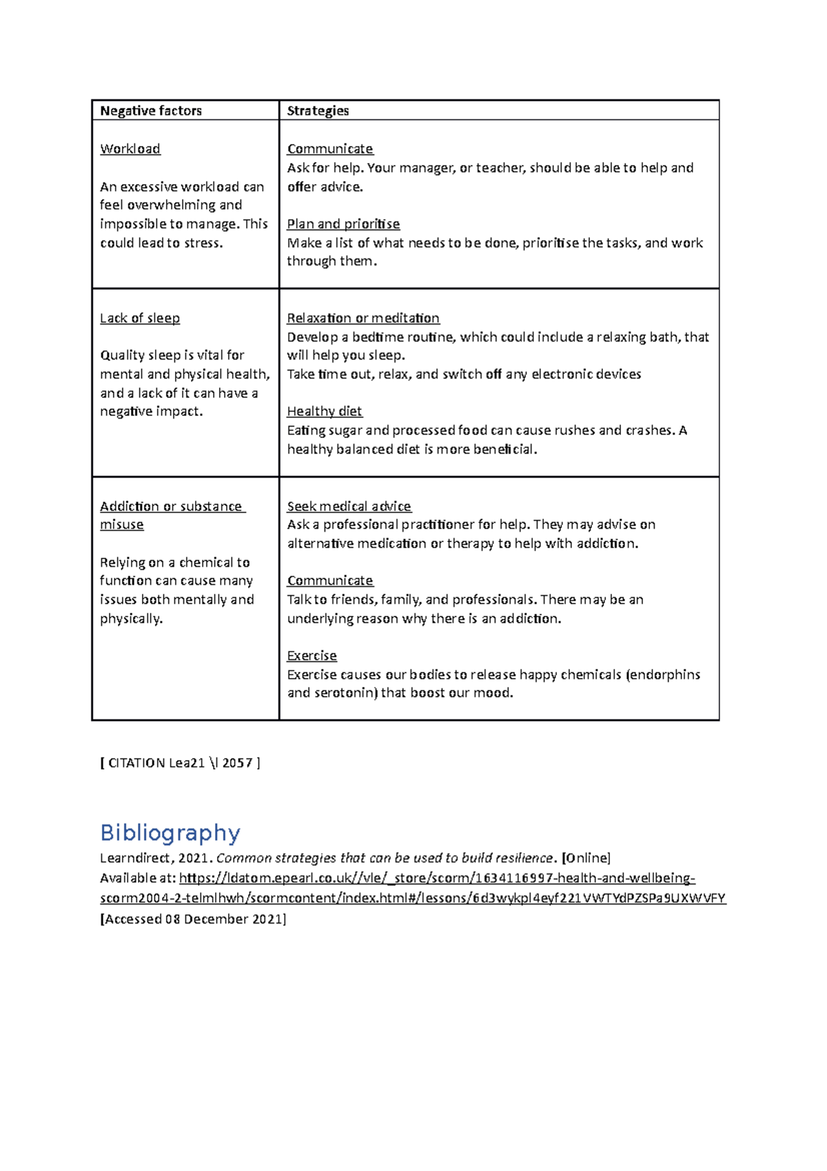 Q2 Identify Three Factors That Can Negatively Impact On An Individual s