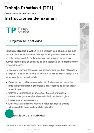 TP 3 - Tecnología e Innovación - 95% - Trabajo Práctico 3 [TP3] Comenzado: 22 de jun en 15 ...