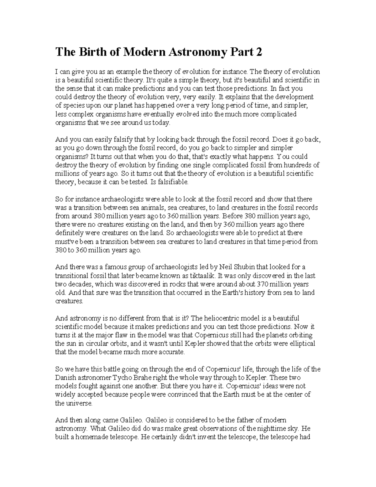 Ast2002 birth of the galaxy - The Birth of Modern Astronomy Part 2 I ...