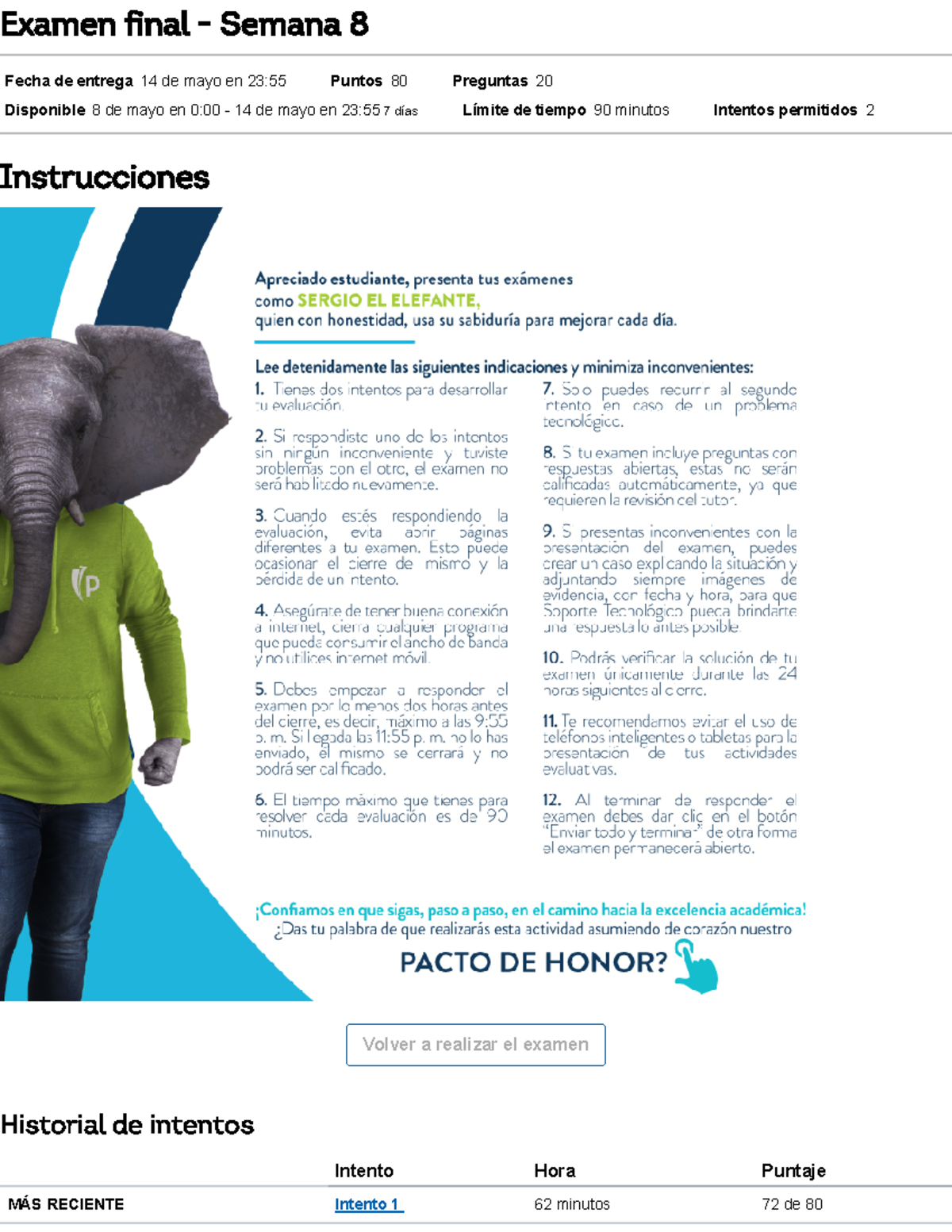 Proyecto - Examen final - Semana 8 Fecha de entrega 14 de mayo en 23:55 ...