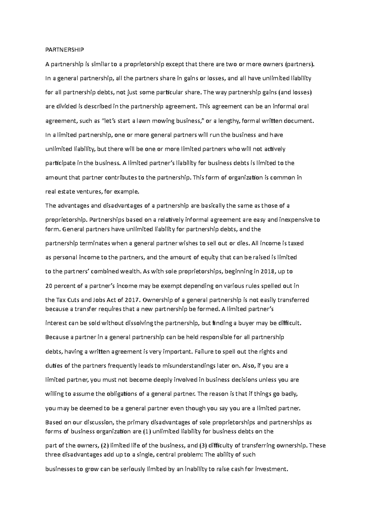 Partnership - Block, Hirt, and Danielsen Foundations of Financial ...