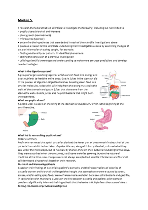 Investigating Science MOD 6 Task 2 Year 12 Notes - MODULE 6 SYLLABUS ...