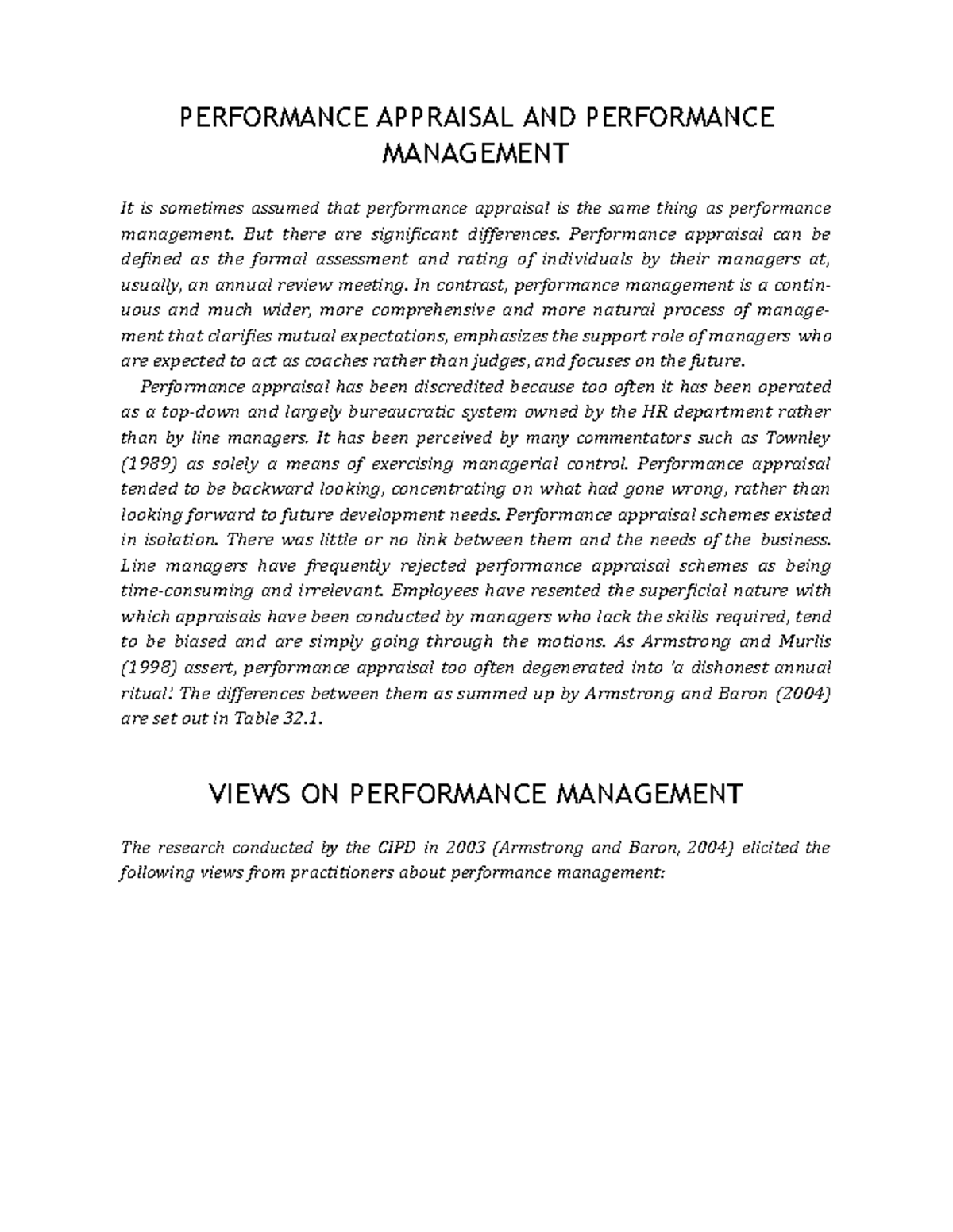 Performance Appraisal AND Performance Management - PERFORMANCE ...