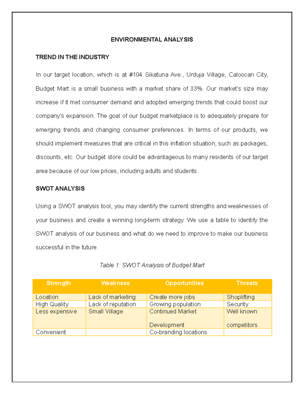 Environmental - fgjhftj - ENVIRONMENTAL ANALYSIS TREND IN THE INDUSTRY ...
