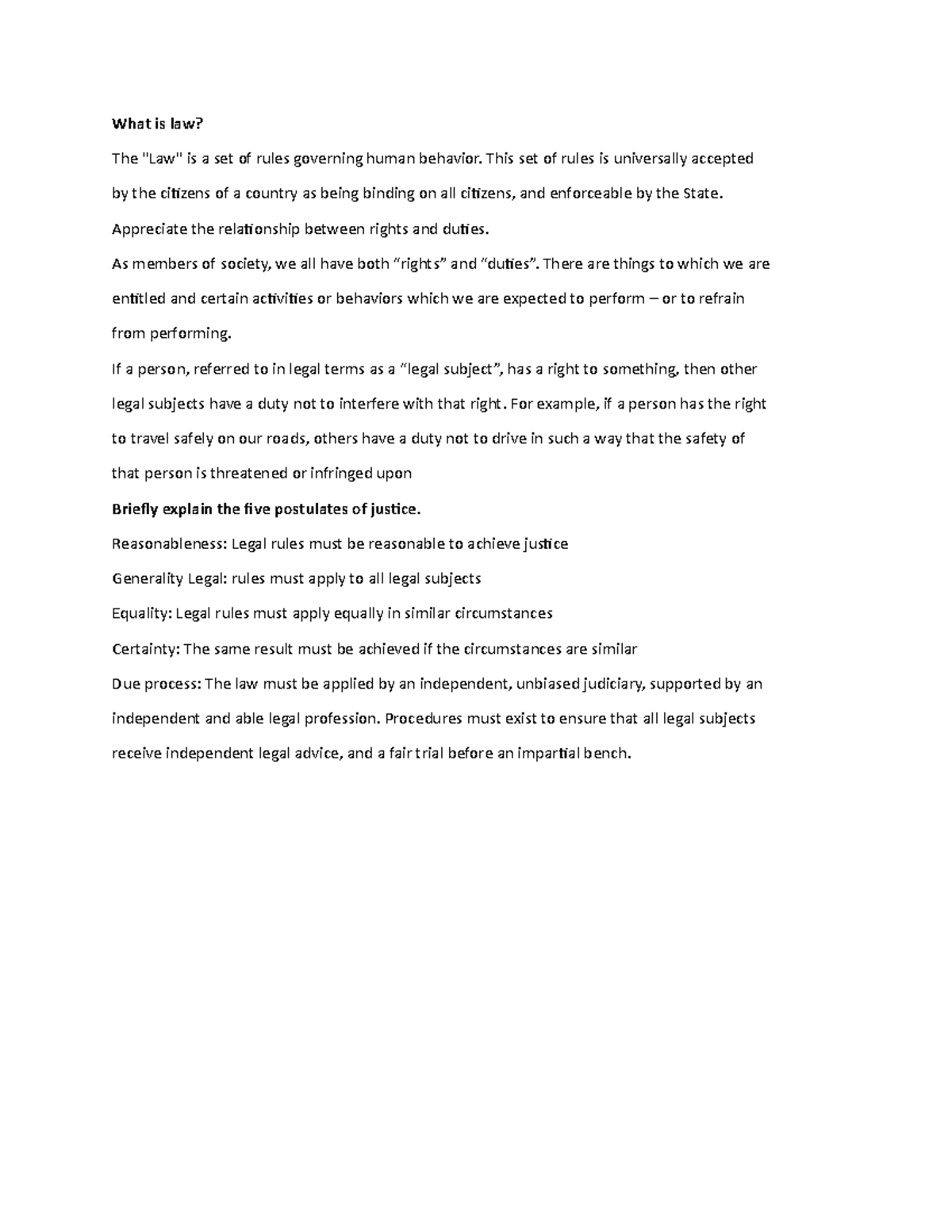 what-is-law-notes-made-using-text-books-and-study-material-own-notes