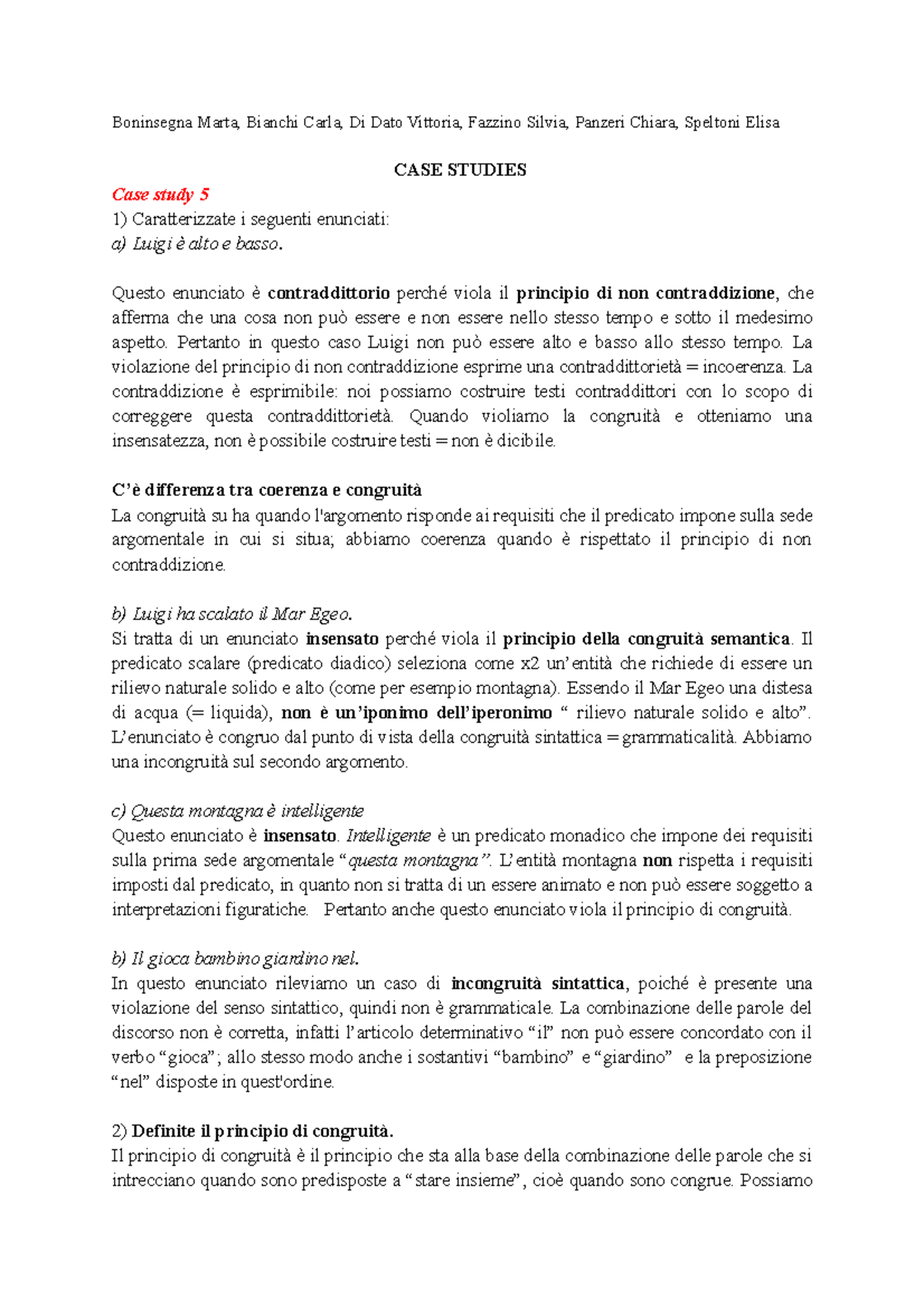 CASE Studies - Boninsegna Marta, Bianchi Carla, Di Dato Vittoria ...