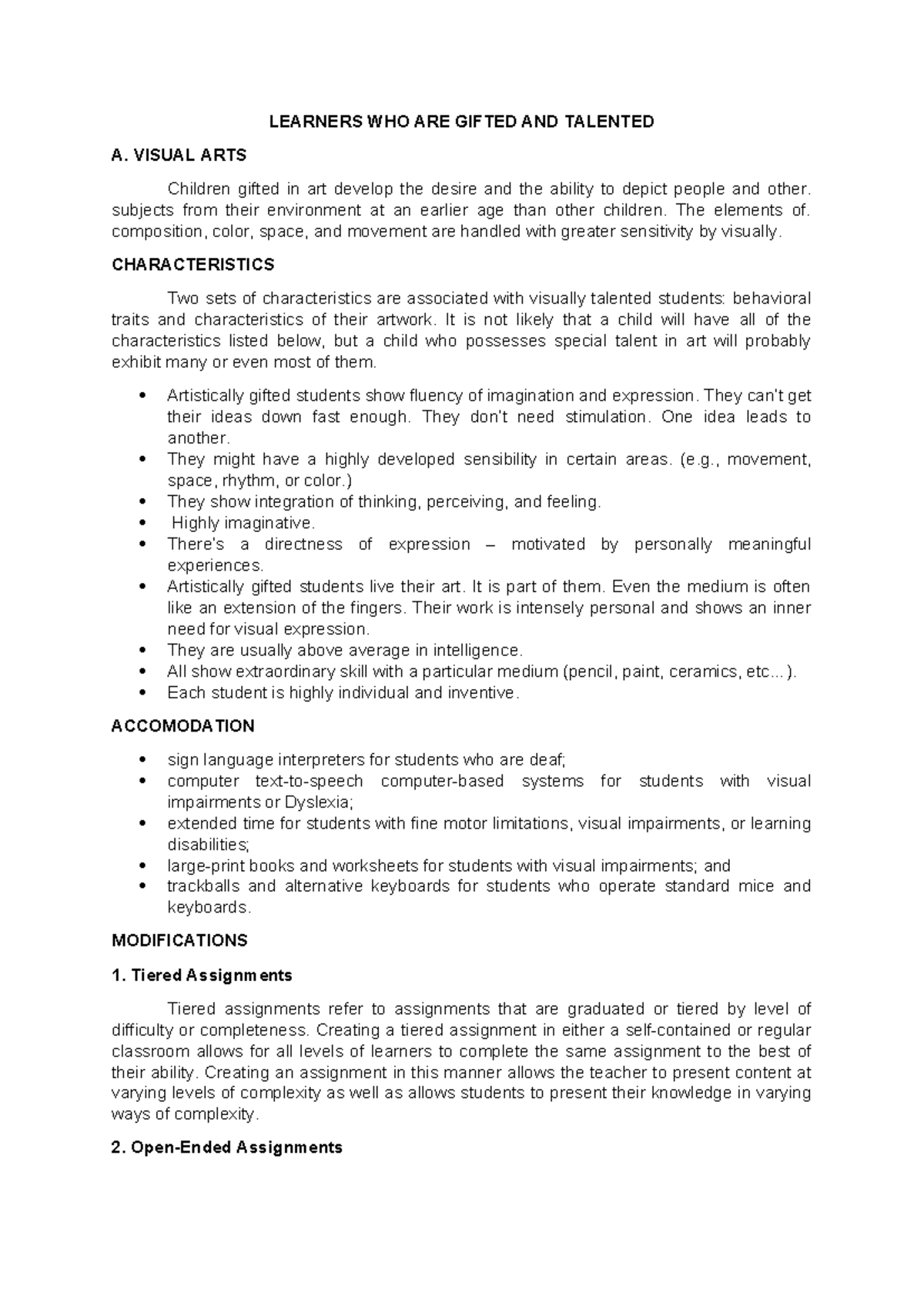 Learners WHO ARE Gifted AND Talented - LEARNERS WHO ARE GIFTED AND ...