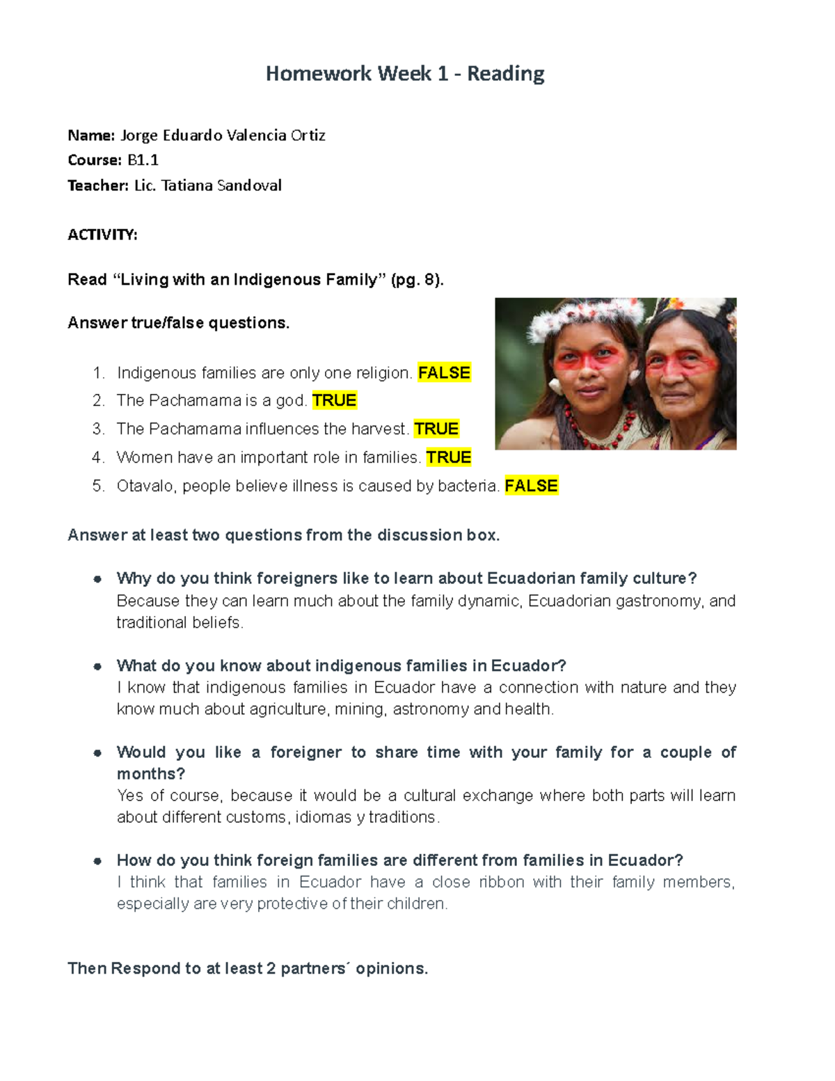 Homework Week 1 - Reading - Homework Week 1 - Reading Name: Jorge ...