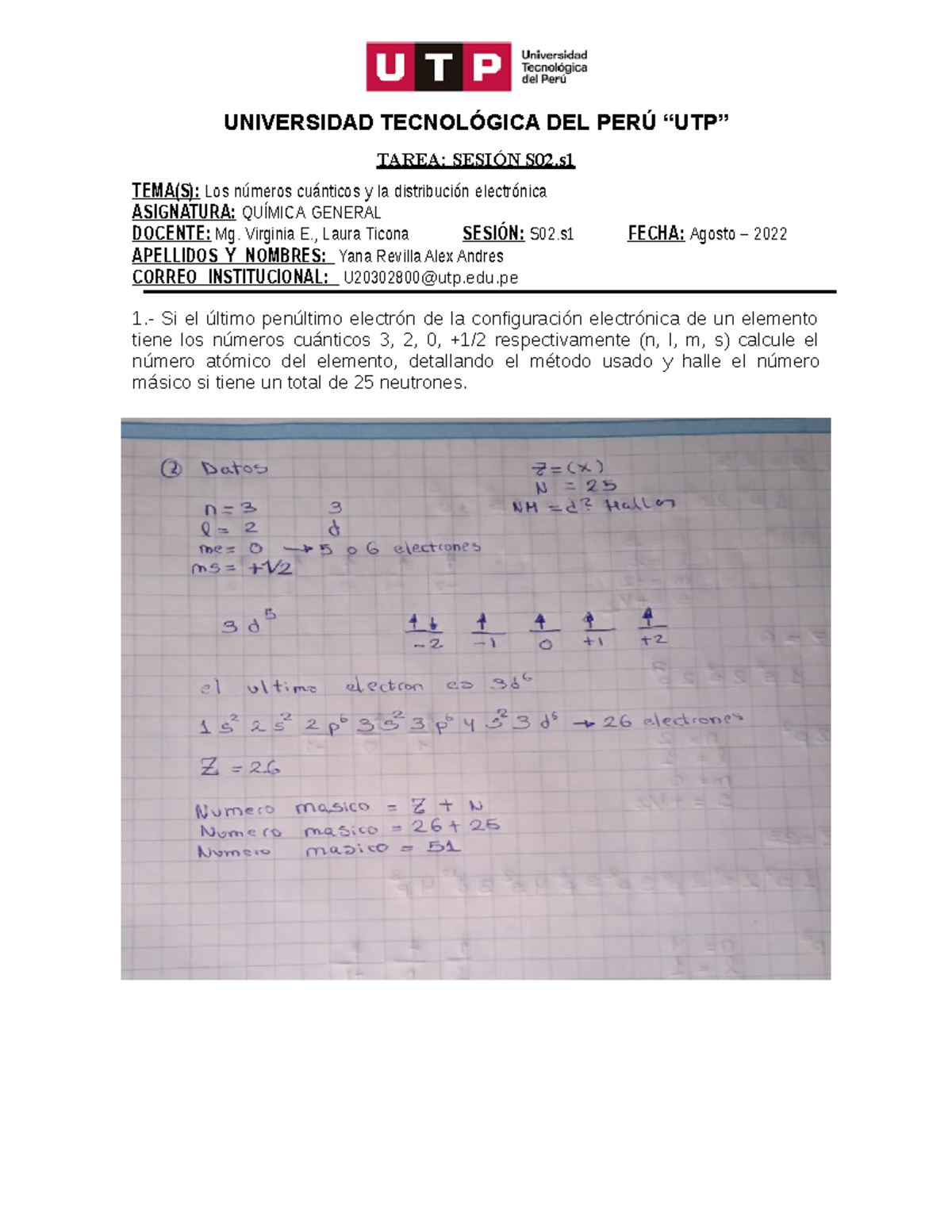 S02.s1 - Tarea numeros cuanticos y distribucion electronica ...