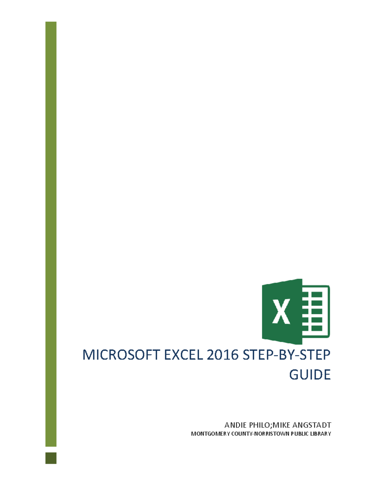 Microsoft Excel 2016 Step-by-Step Guide - MICROSOFT EXCEL 2016 STEP-BY ...