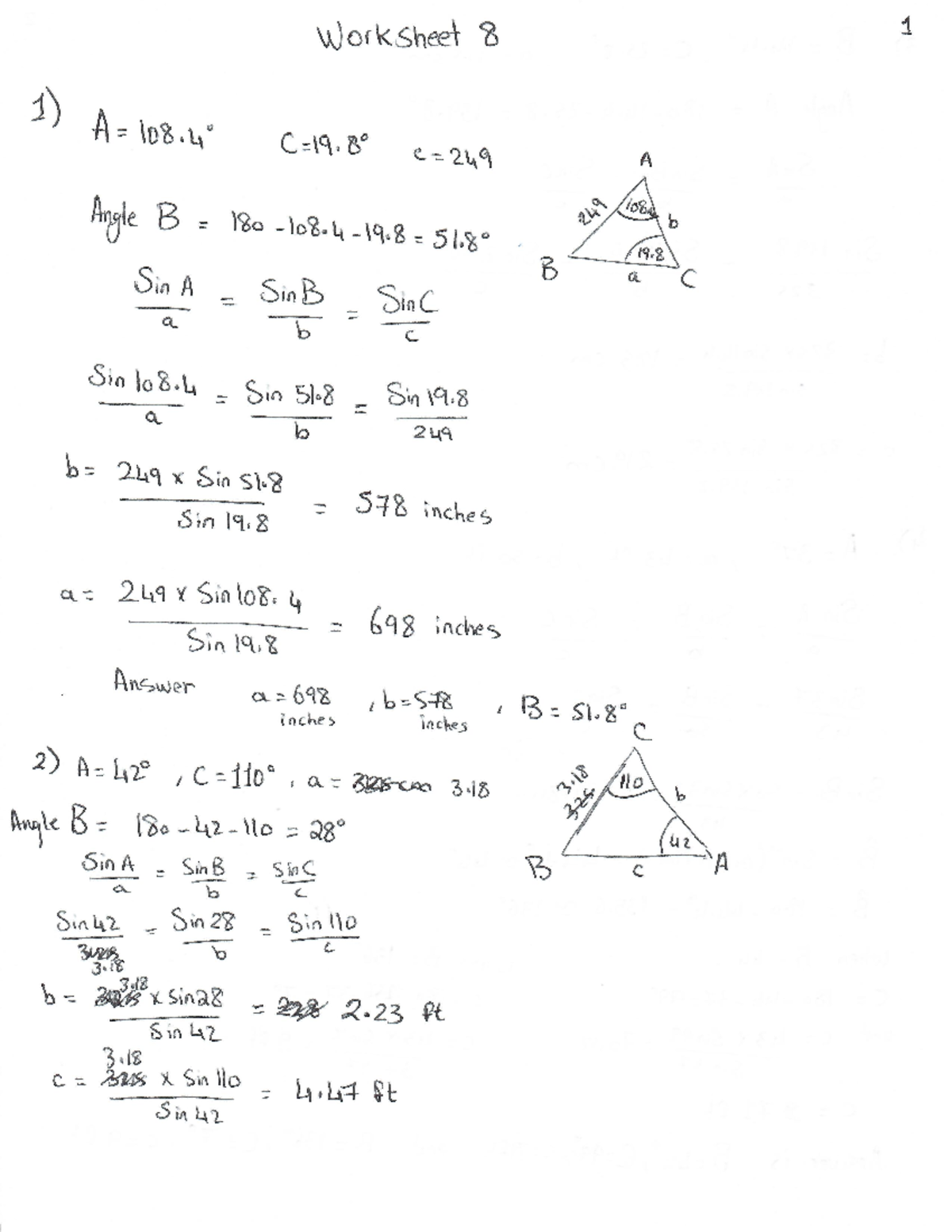Worksheet 8 answers - MATH 2 - Studocu