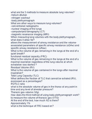 PFT test 2 part 1 - These are my notes from the chapters that are ...