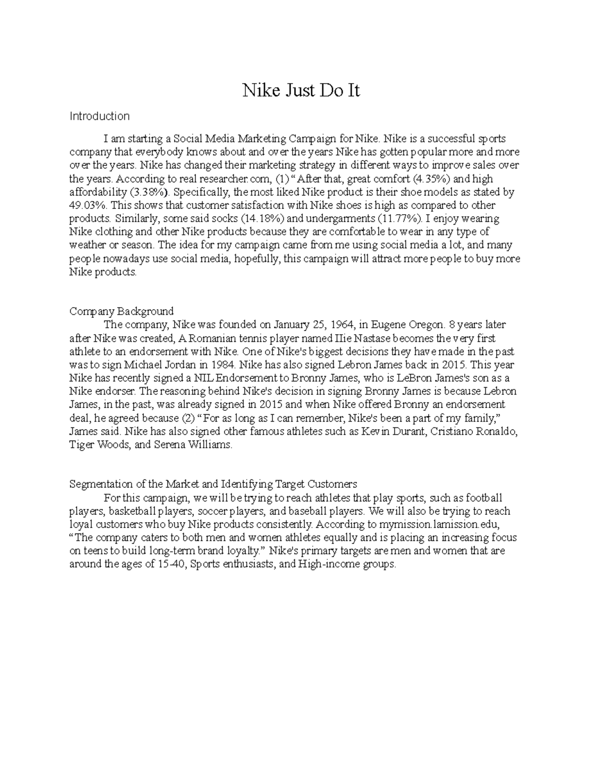 Nike just do it - Campaign on Nike and how to use it in integrated ...