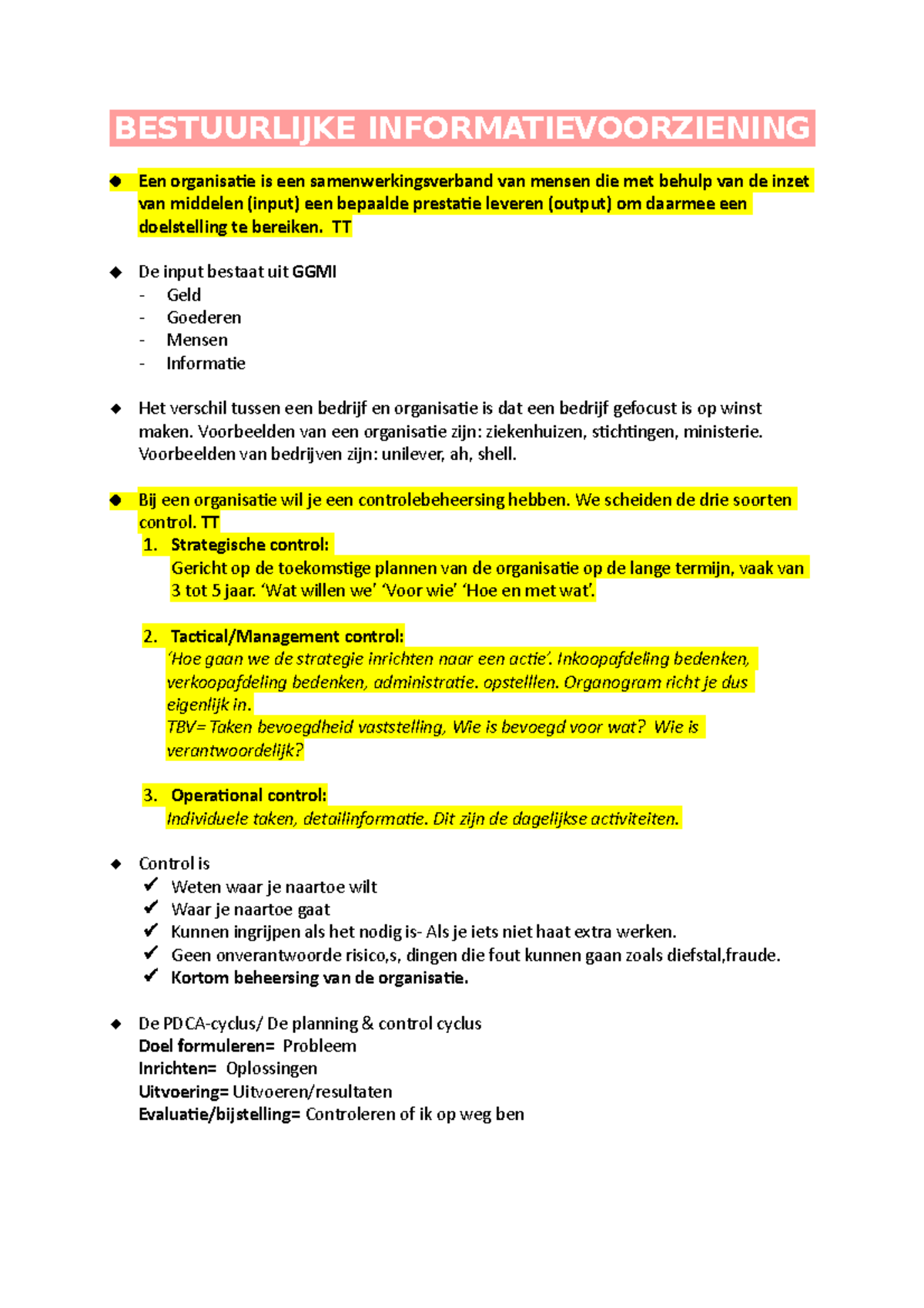 Bestuurlijke Informatievoorziening - BESTUURLIJKE INFORMATIEVOORZIENING ...