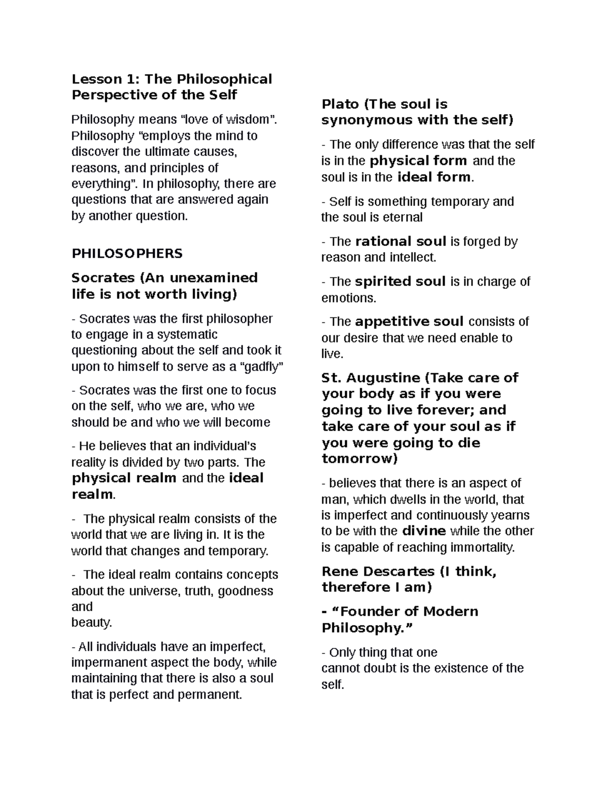 Uself - An lecture where you study your self - Lesson 1: The ...