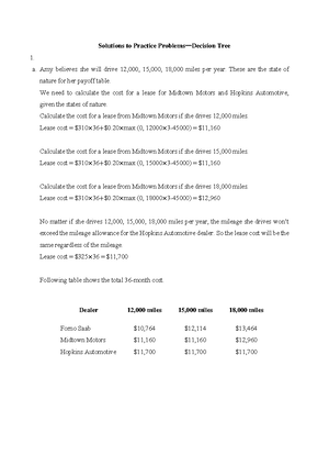 (Questions) Practice Problems Statistical Decision Making - Practice ...
