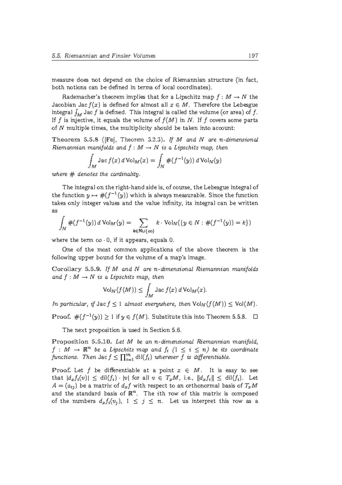 Geometry Spaces of Bounded Curvature-17 - Riemannian and Finsler Volumes 197 measure does not ...