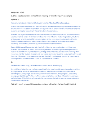 [Solved] Show an example of a one minute paper - Physical science ...