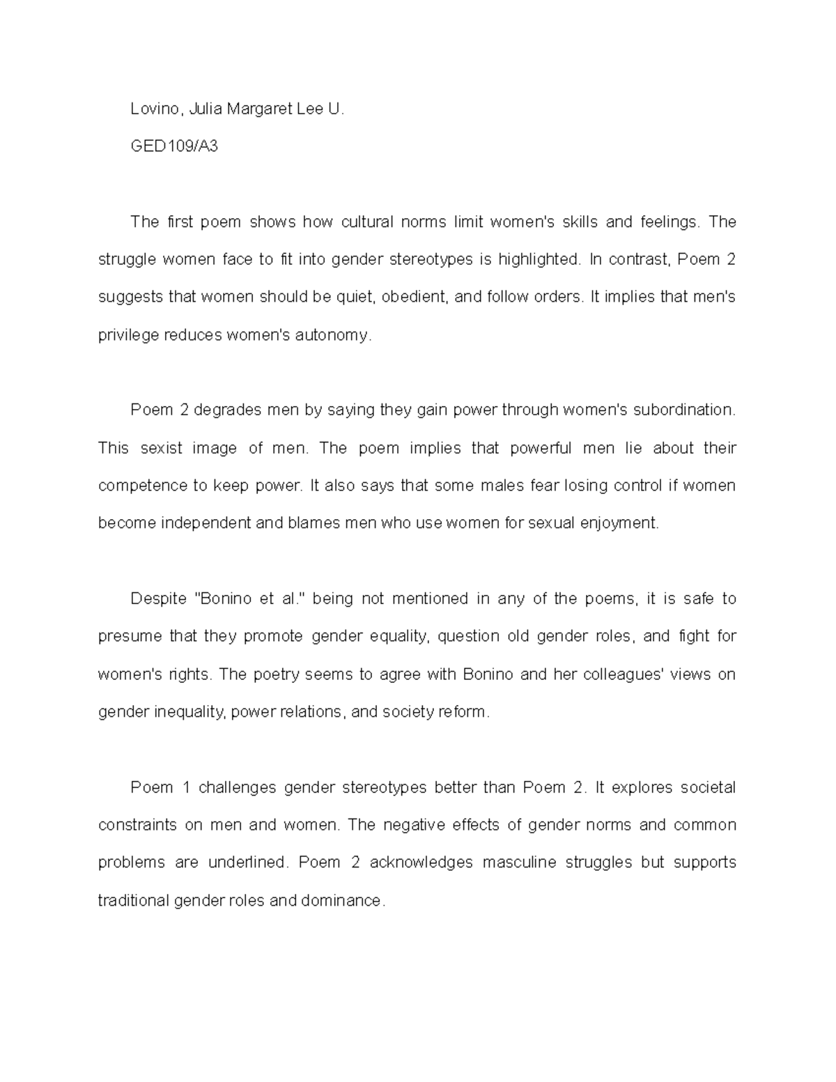 GED109 POEM References GED109 A3 - Lovino, Julia Margaret Lee U. GED109 ...