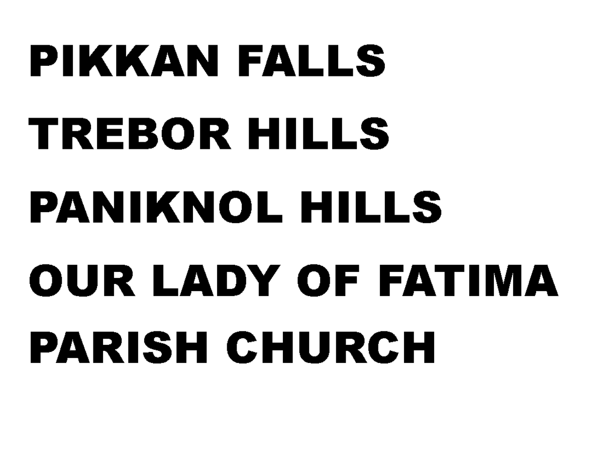 Pikkan- Falls - Sjjskdkd - Arts Elective - PIKKAN FALLS TREBOR HILLS ...