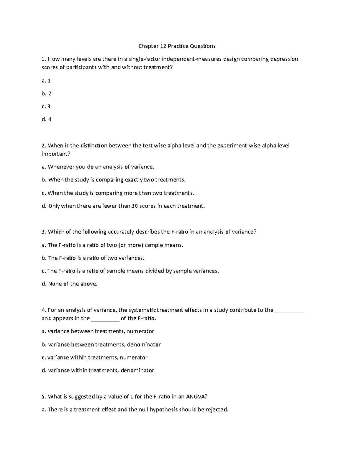 Chapter 12 Learning Checks Chapter 12 Practice Questions How Many