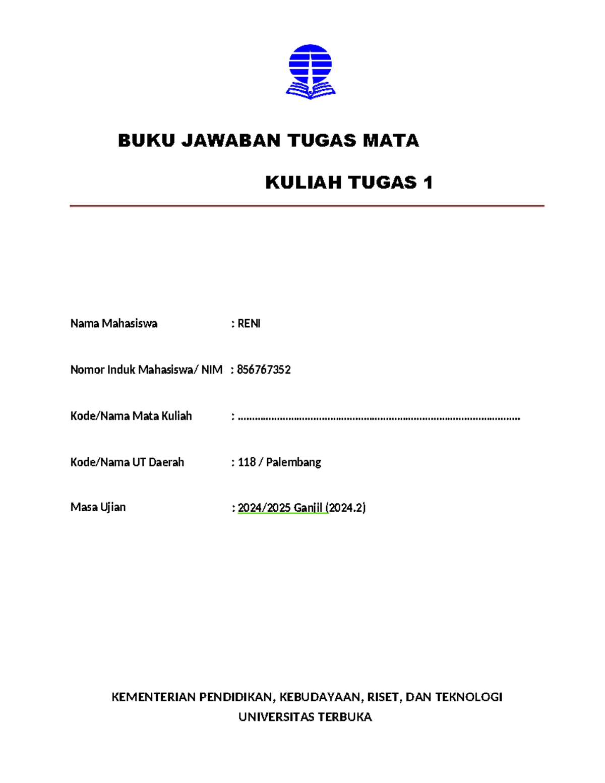 Bjt umum tmk1 - buku jawaban tugas - Pendidikan guru sekolah dasar - BUKU JAWABAN TUGAS MATA ...