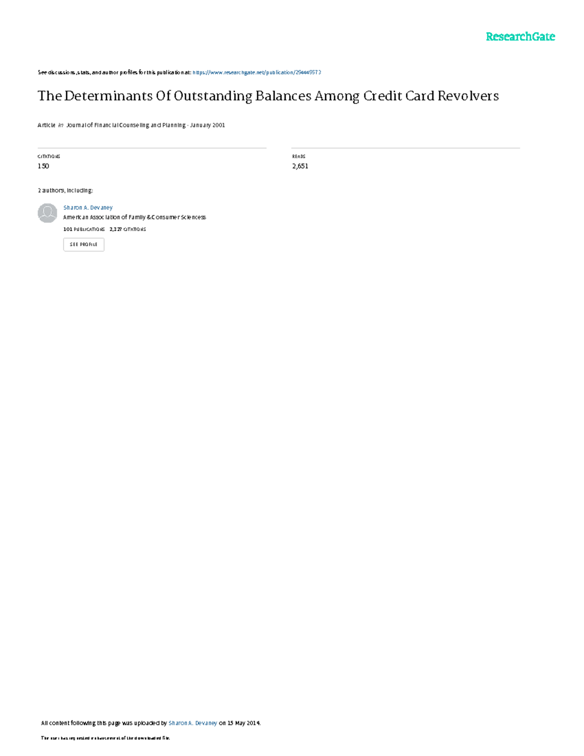 Kim, H., & De Vaney, S. A. (2001 - See discussions, stats, and author ...